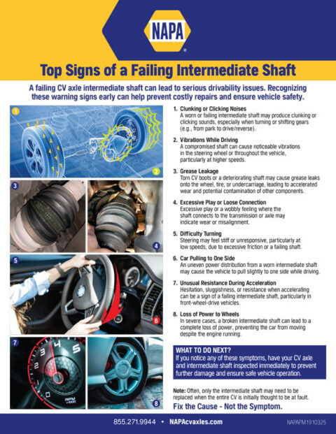 Top Signs of a Failing Intermediate Shaft - NAPA New Premium C.V. Axles